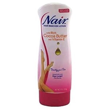 Nair Body Cream Hair Remover, Cocoa Butter and Vitamin E, Body Hair ...