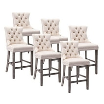 30 Inch Tufted Upholstered Dining Chair with Golden Metal Legs and Back ...