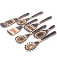 7 count Cooking Utensils Set, Wooden Kitchen Utensil Set for Cooking ...