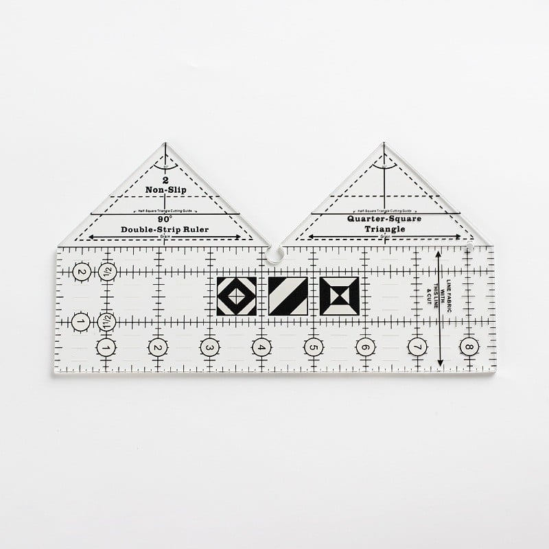 Wovilon Ruler Non-Slip 90掳 Degree Double Strip Clothing Design Ruler ...