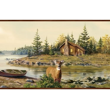 York Wallcoverings Border Portfolio II Nature's Plan Deer Wallpaper ...