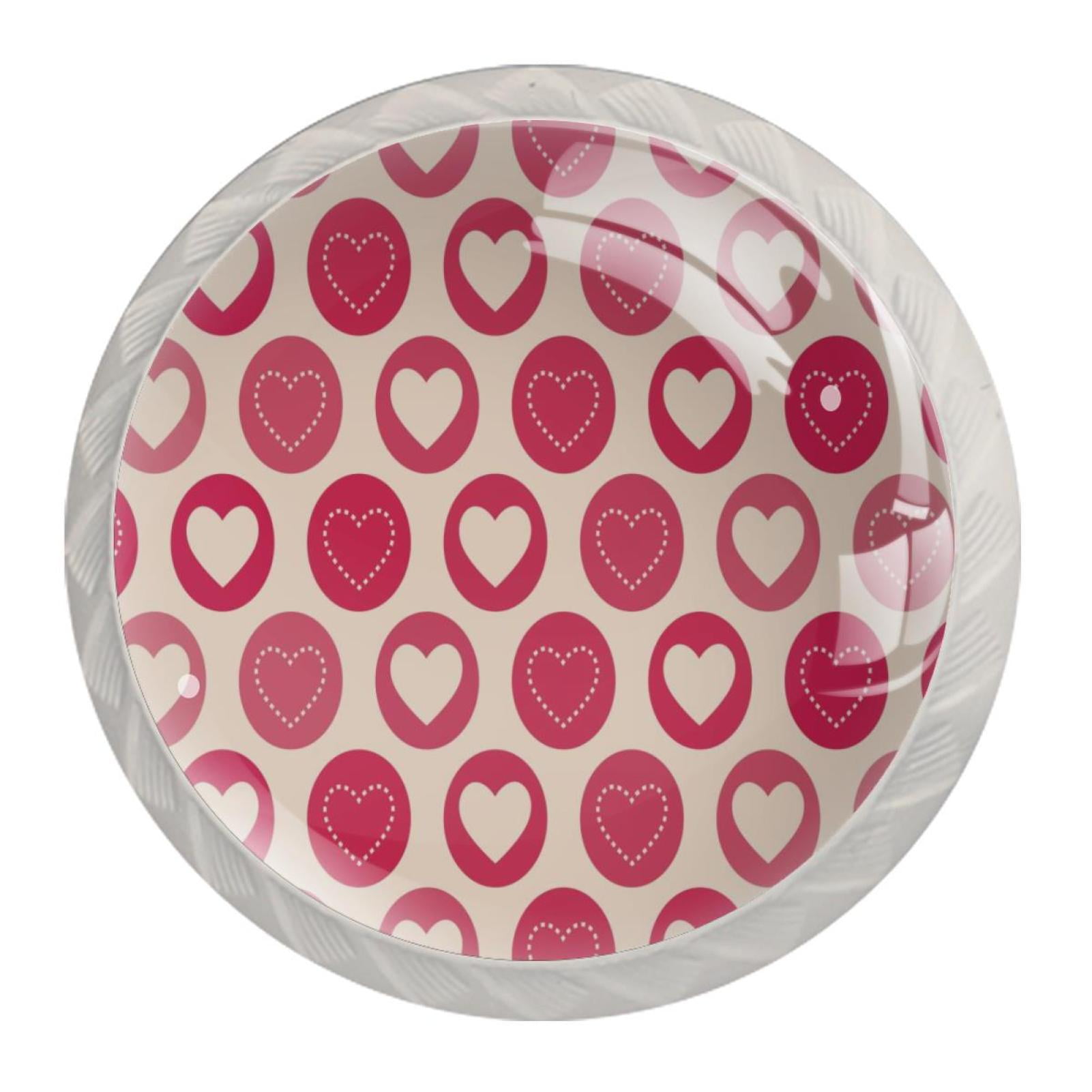 4 Pcs Geometric Love Hearts Knobs for Kitchen Cabinet Cupboard Dresser ...