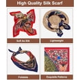 35" Head Scarf for Women, Pirate Costume Accessories Silk Red Bandana ...