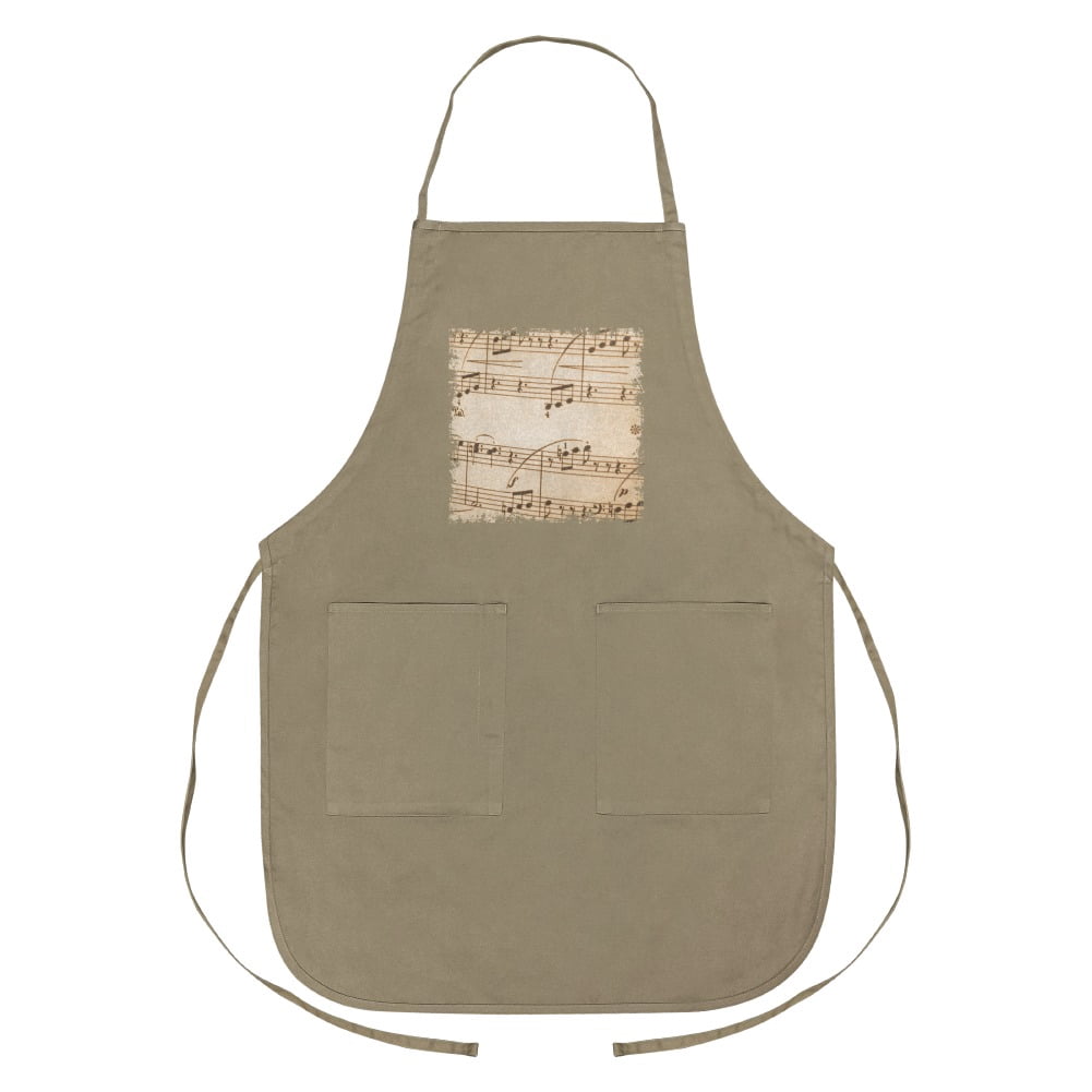 Vintage Sheet Music Notes Musical Score Musician Apron with Pockets ...