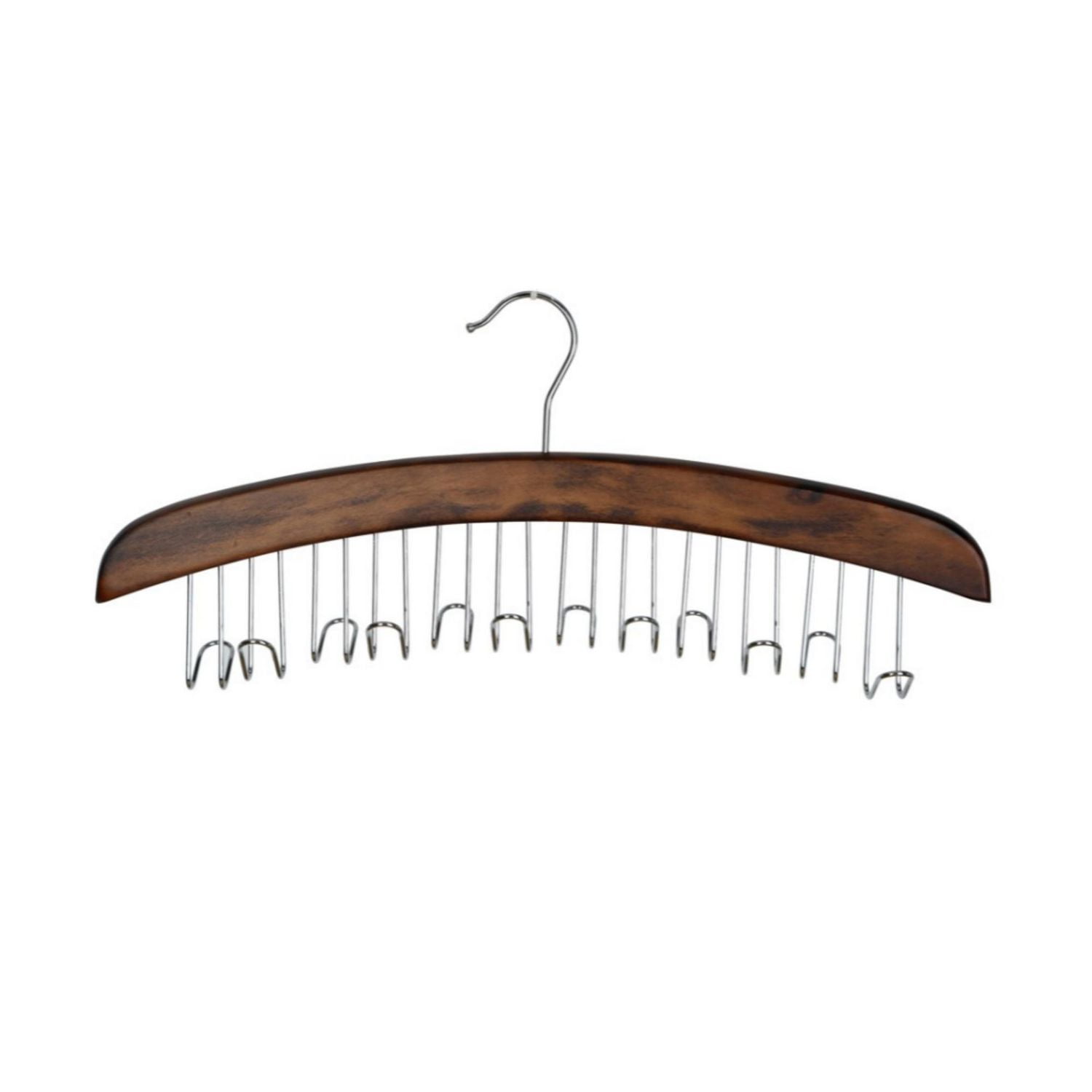 MAINSTAYS 12-Belt Hanger, Sturdy Wood Belt Rack Closet Accessories with ...