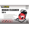 THEWORKS® Compact Manual Feed Power Drain Cleaner, 1/2" x 50' - Walmart.com
