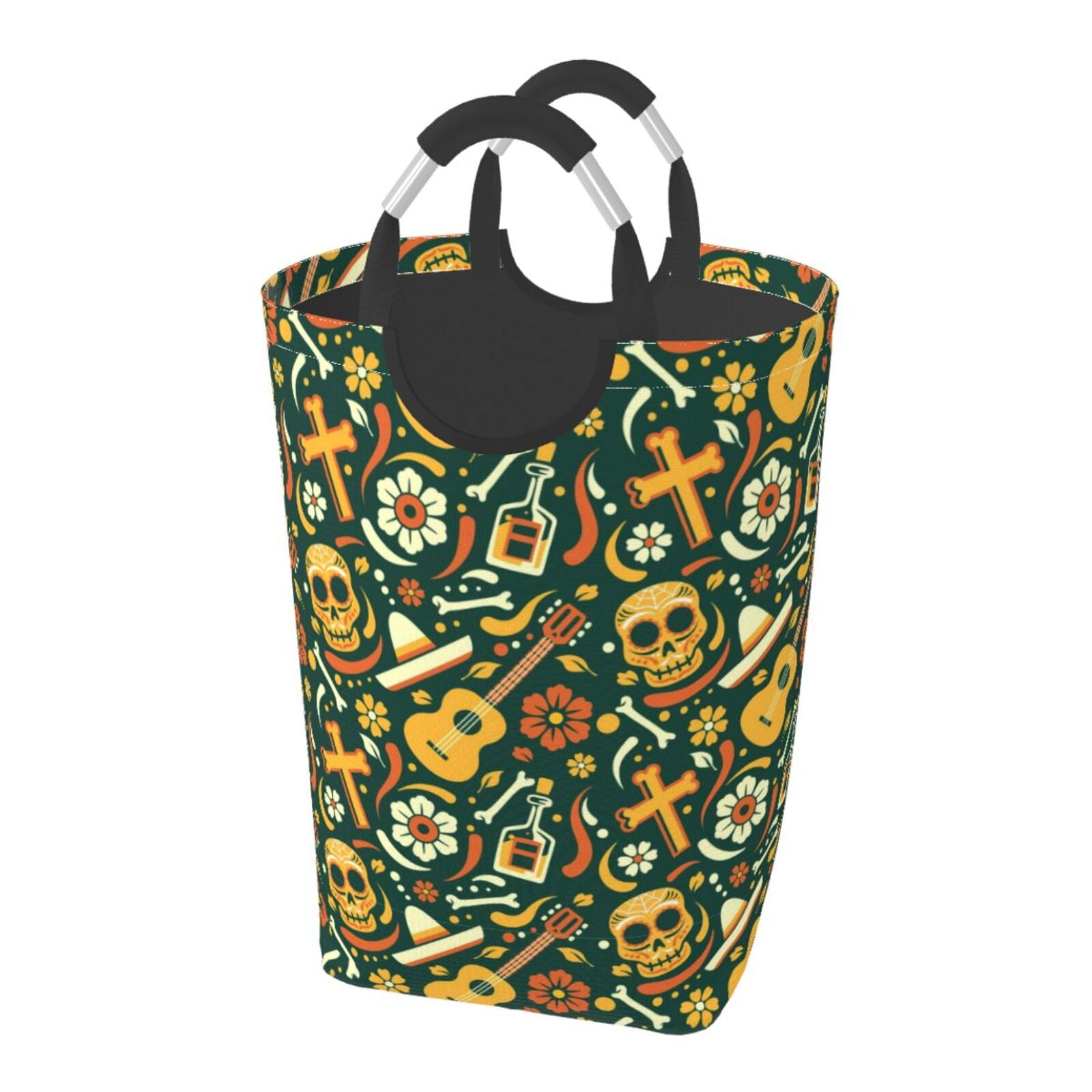 XMXT Large Collapsible Laundry Hamper, Undead Skeleton Print Laundry ...