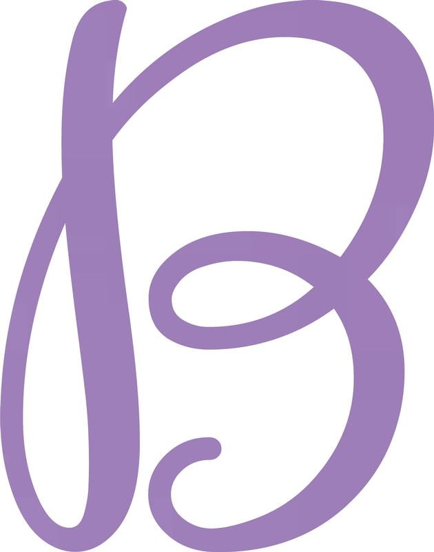 Acrylic Sign Letters,Wedding B Script, 2'' Tall Lavender Alphabet ...