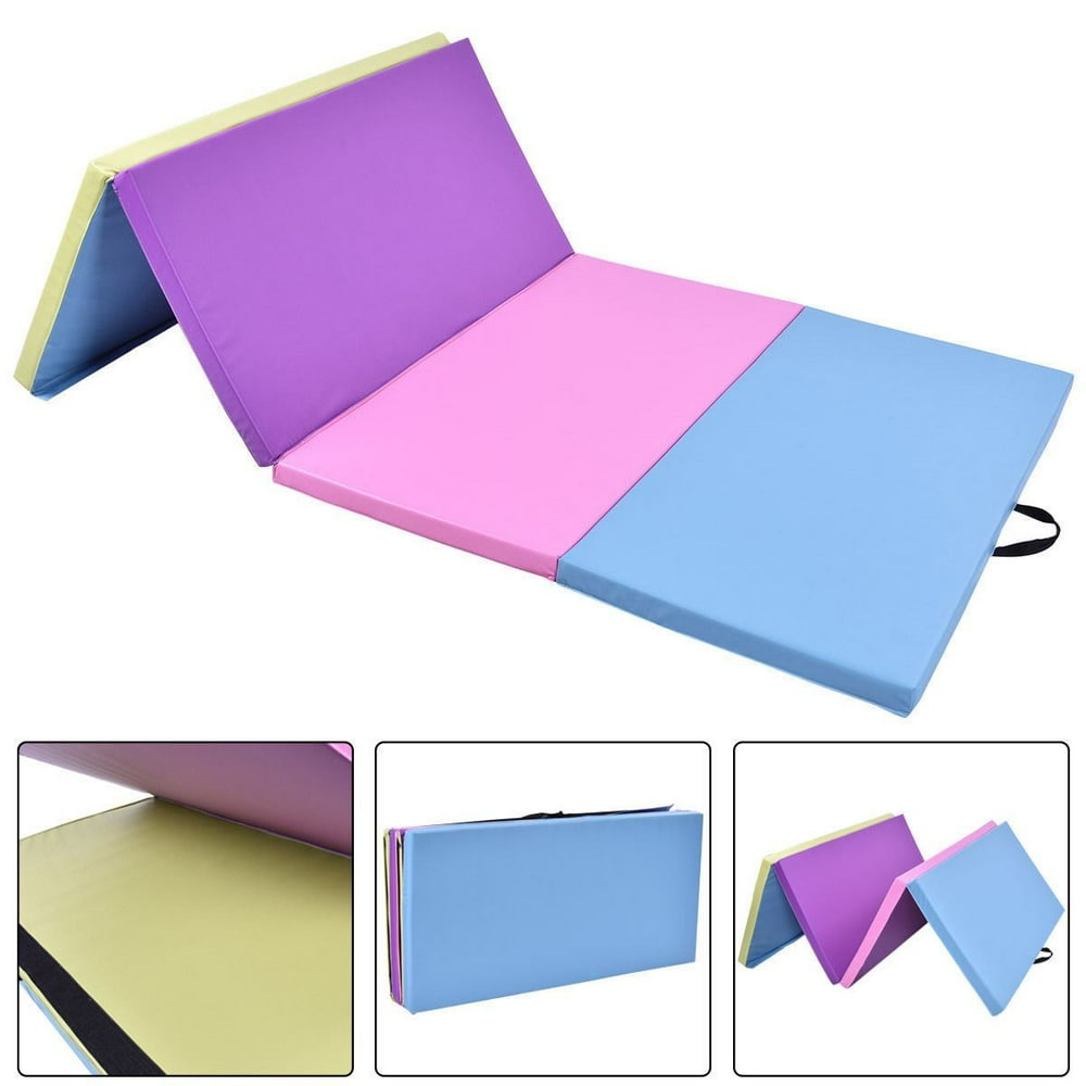 Folding Gymnastics Mat Multi Color - 4' x 8' x 2" - Walmart.com ...