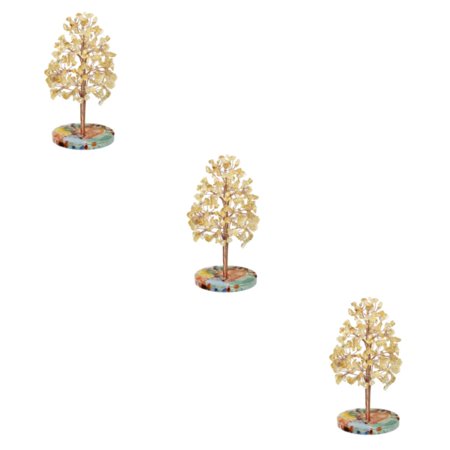 keepw Lucky And Wealthy Stunning Yellow Topaz Tree Of Life Crystal ...