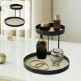 Double Layer Iron Tabletop Storage Tray, Multi-Purpose Organizer ...