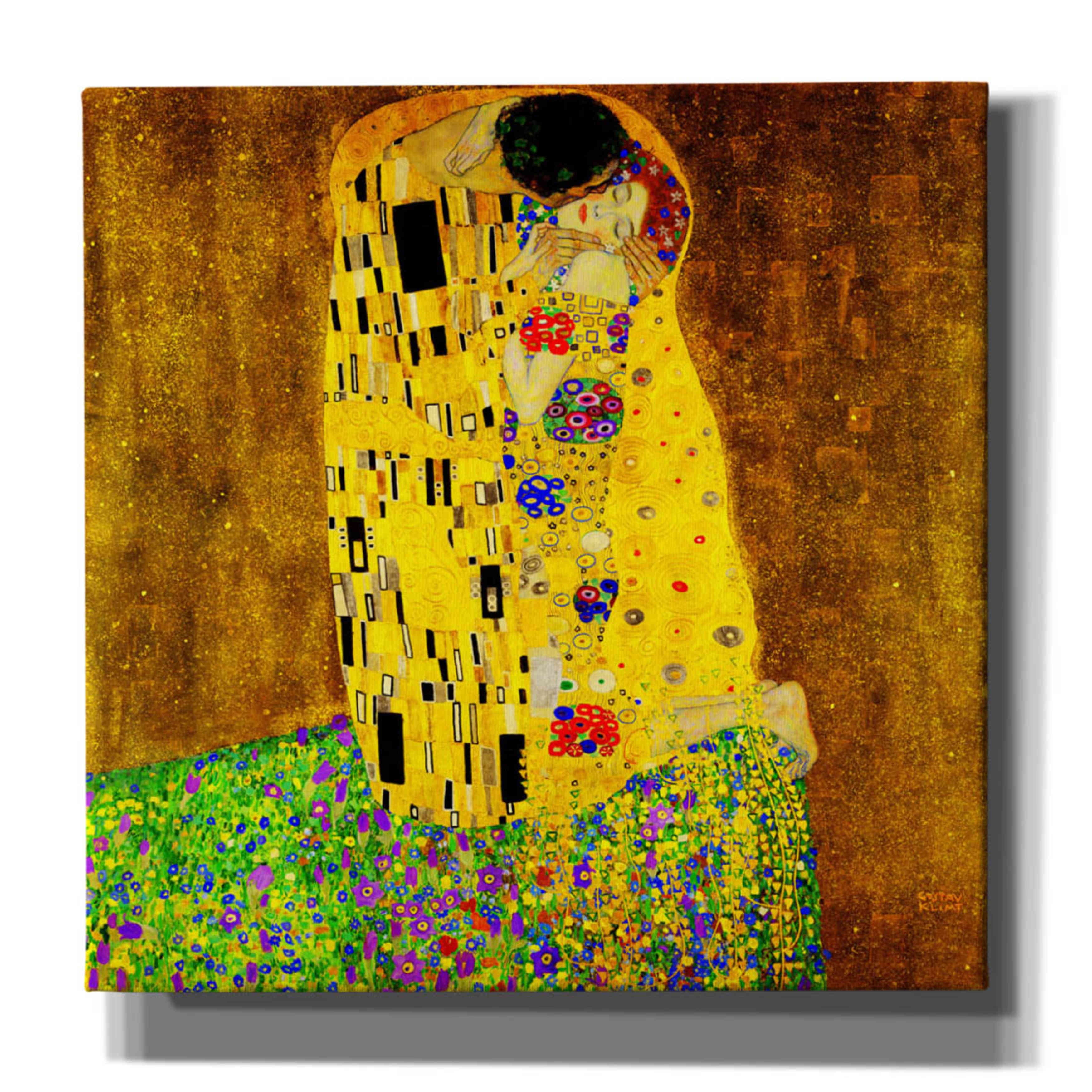 Epic Graffiti 'The Kiss' by Gustav Klimt, Canvas Wall Art, 12"x12 ...