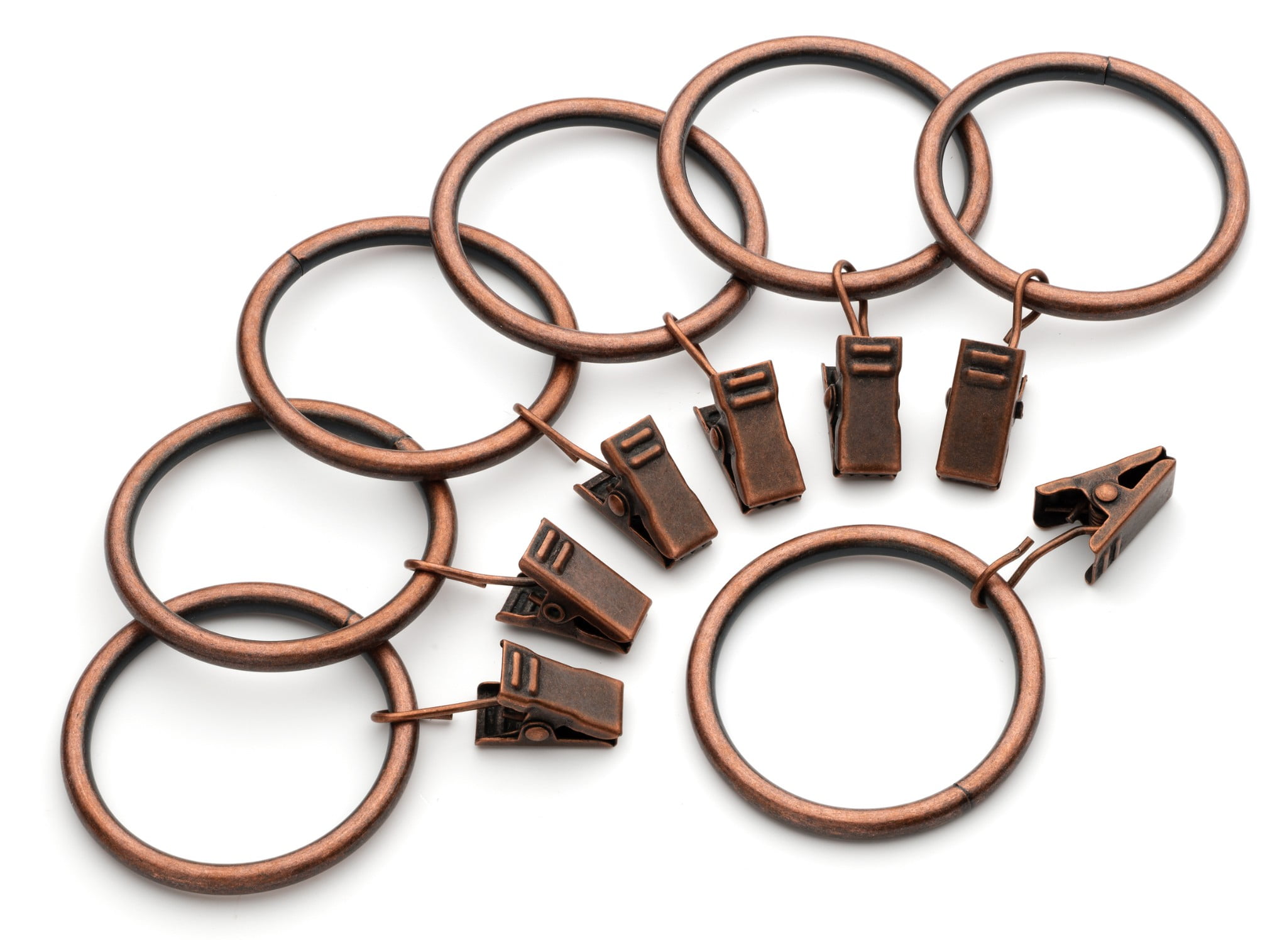 1 1/2 Inch Metal Curtain Clip Rings 1.5", Set of 20 - Walmart.com