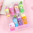 7Pcs Set Sanrio Hello Kitty My Melody Pen Cap Eraser Kawaii Summer ...