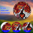 Acrylic Round Hanging Ornament 10x10 Inch, Autumn Tree Heart Stained ...
