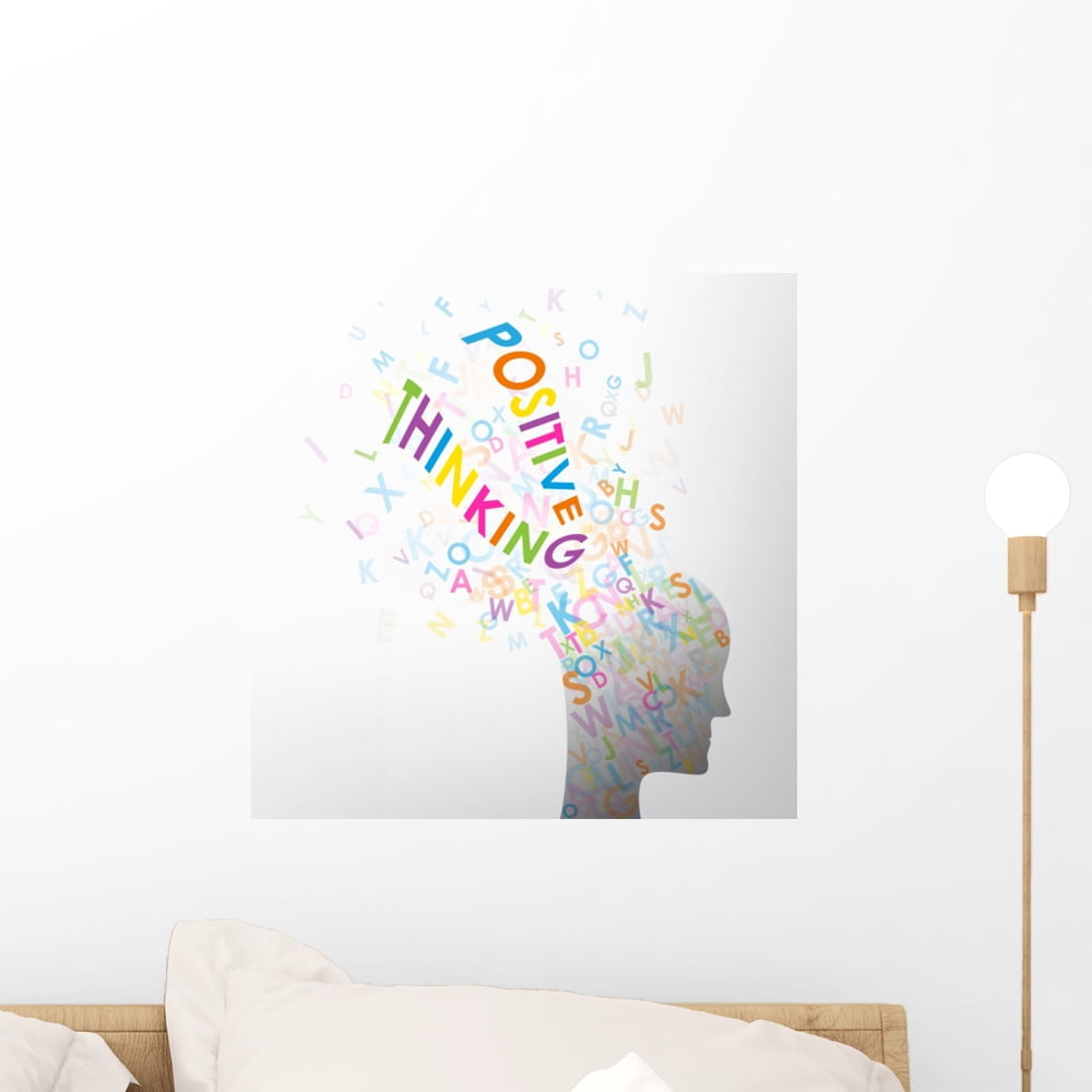 Positive Thinking Positivity Emotional Wall Mural by Wallmonkeys Peel ...
