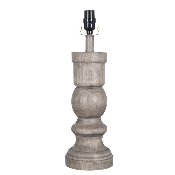 Better Homes & Gardens Weathered Gray 18.75" Table Lamp Base - Walmart.com