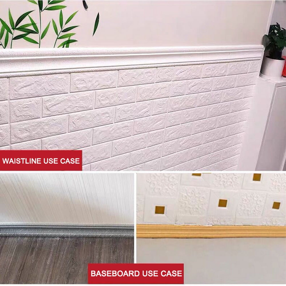 Buy Self Adhesive 3d Wall Edging Strip Border Waterproof Foam Modelling