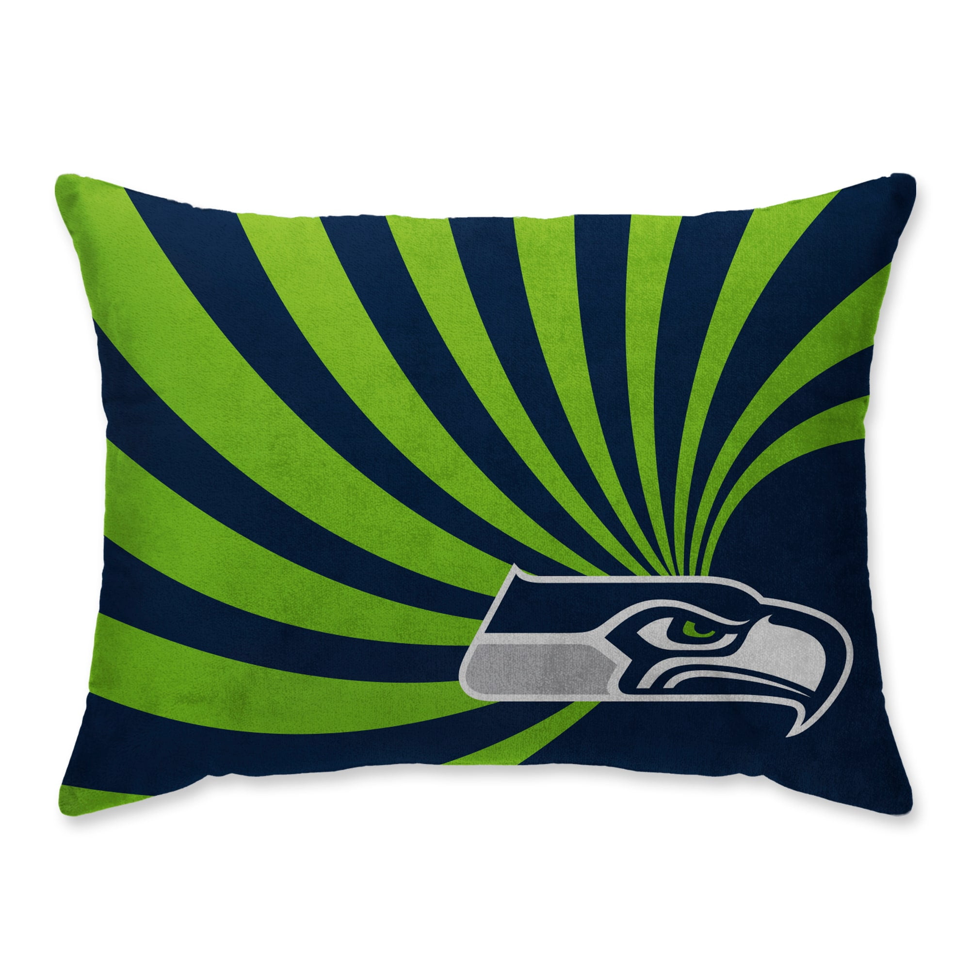 Seattle Seahawks Super Plush Mink Wave Bed Pillow - Blue - Walmart.com