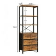 Ubesgoo 6 Tier Metal Bookshelf, Solid Industrial Frame, Bookcase with 4 ... Ubesgoo 6 Tier Metal Bookshelf, Solid Industrial Frame, Bookcase with 4 ...