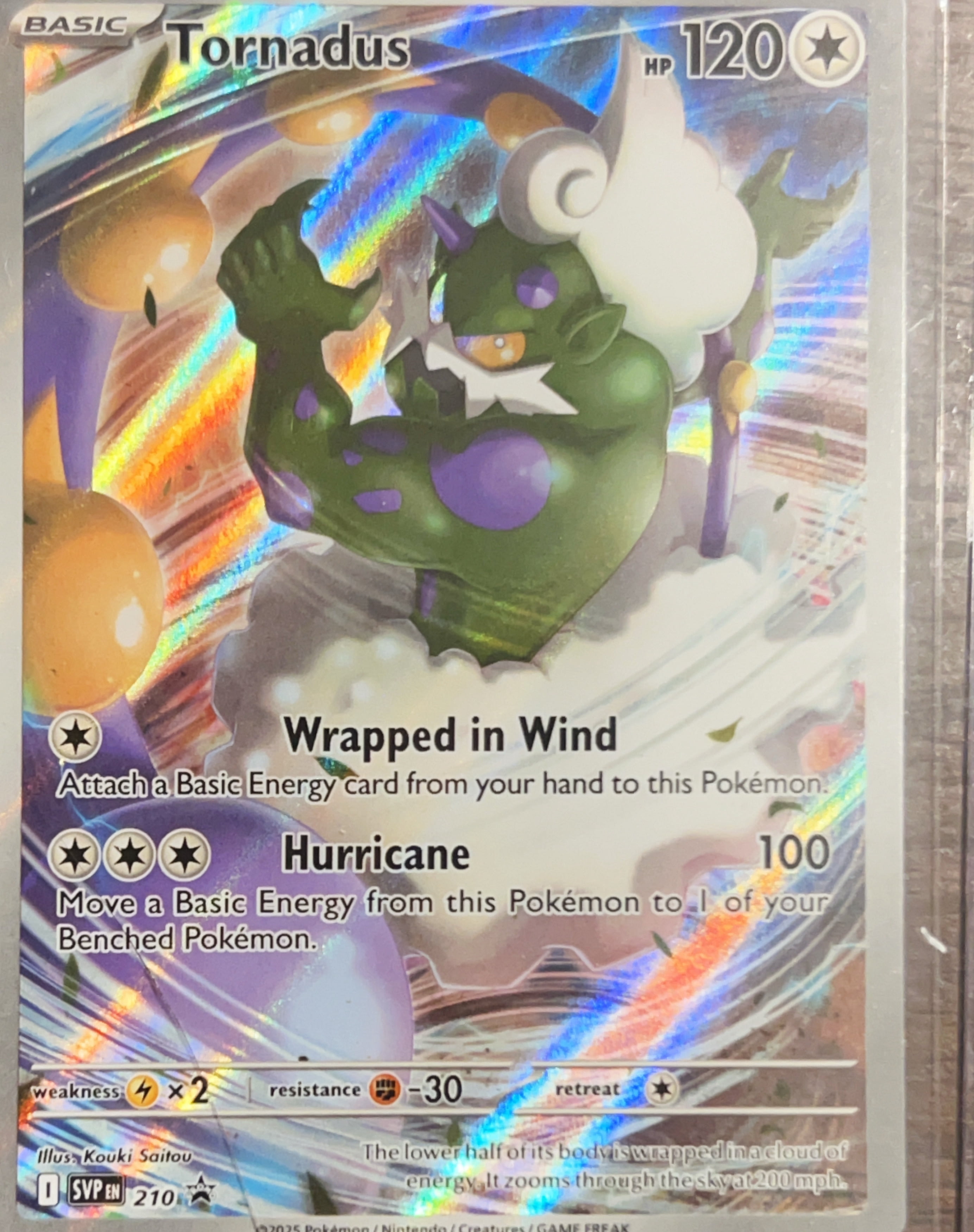 2025 Scarlet & Violet Promo Tornadus Holo Black Star Promo #SVP EN 210 ...