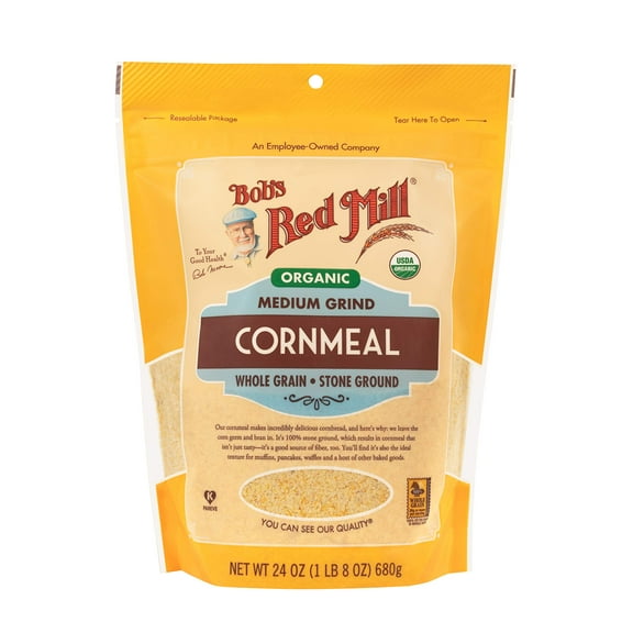 Bob's Red Mill 100% Whole Grain Medium Grind Cornmeal with Bran, 24 oz ...
