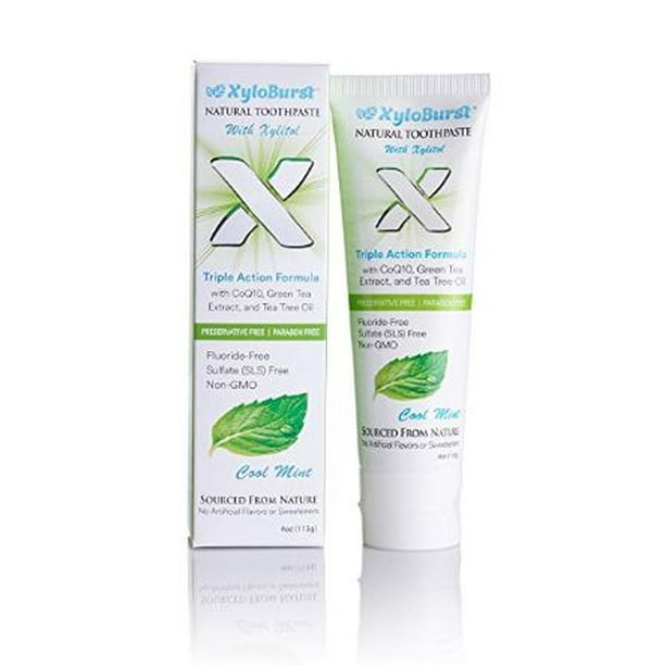 Xyloburst Natural Fluoride-Free Xylitol Premium Toothpaste with Xylitol ...