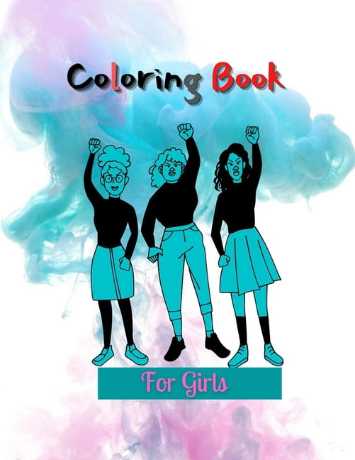 Coloring Book For Girls: Coloring Book with Flowers, Butterflies and ...