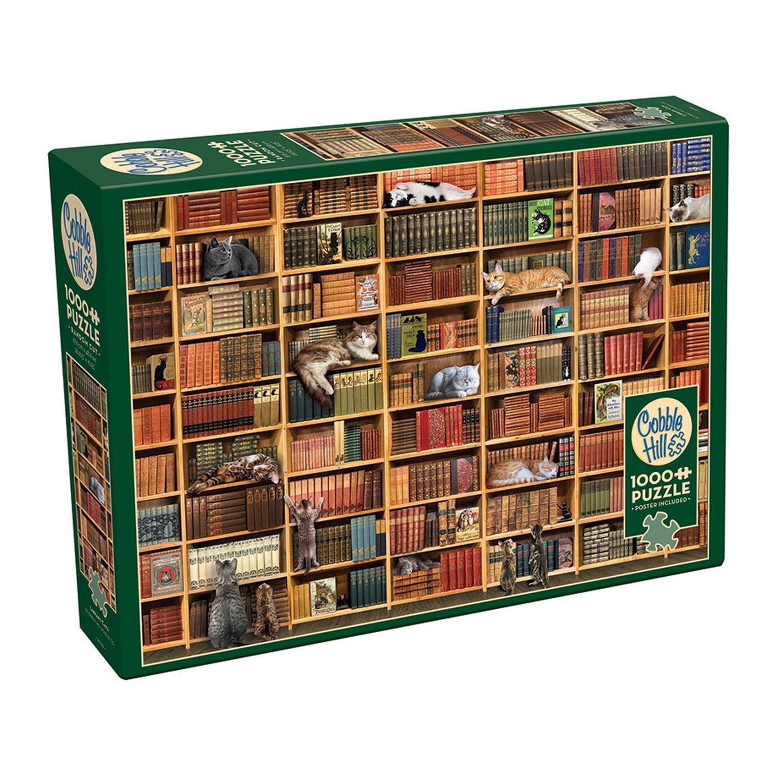 Click here for Cobble Hill Jigsaw Puzzle - The Cat Library  1000... prices
