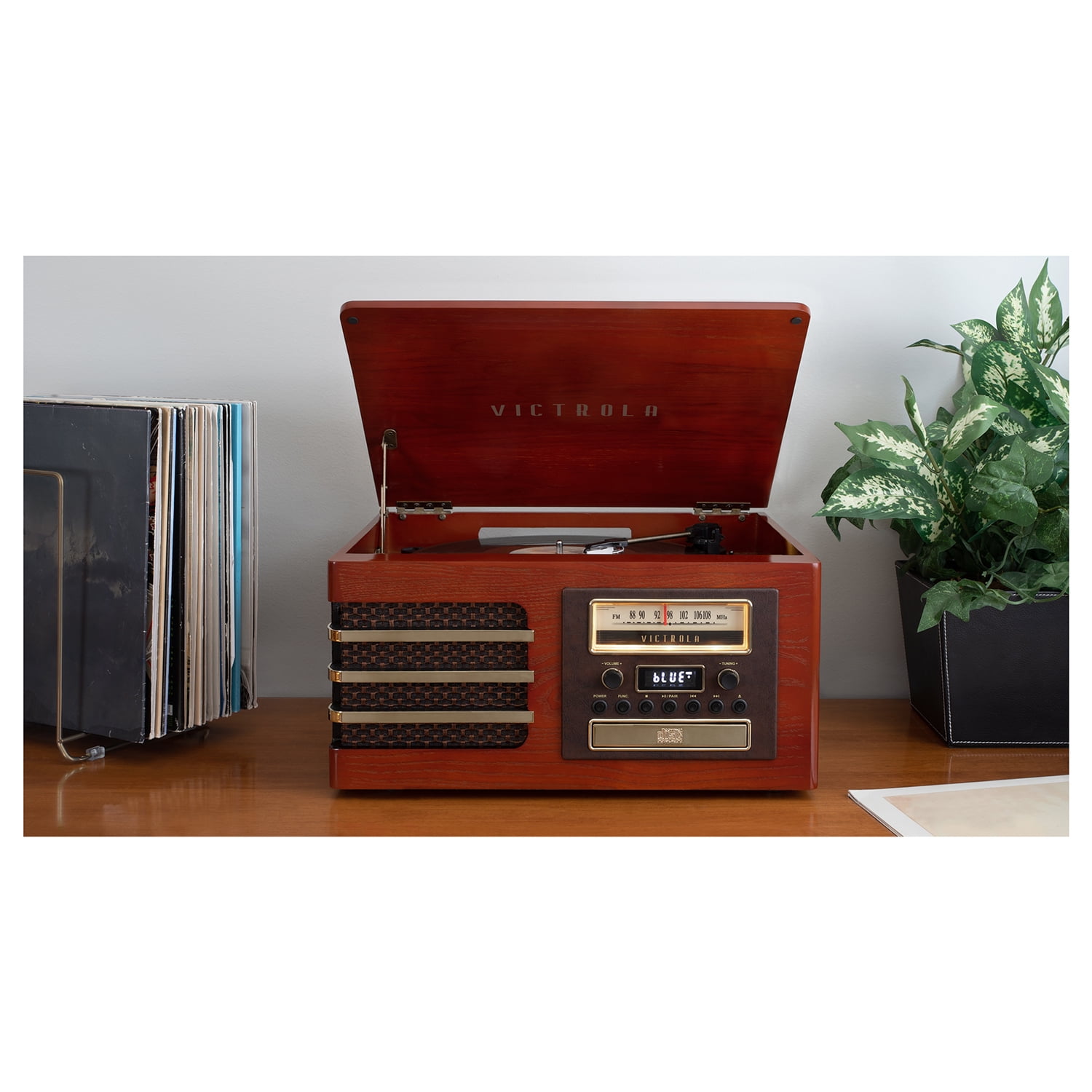 Victrola Ellington Bluetooth 3-speed Record Player - Walmart.com