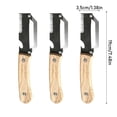 3-in-1 Wooden Handle Vegetable Peeler 3Pcs Stainless Steel Peeler Set ...