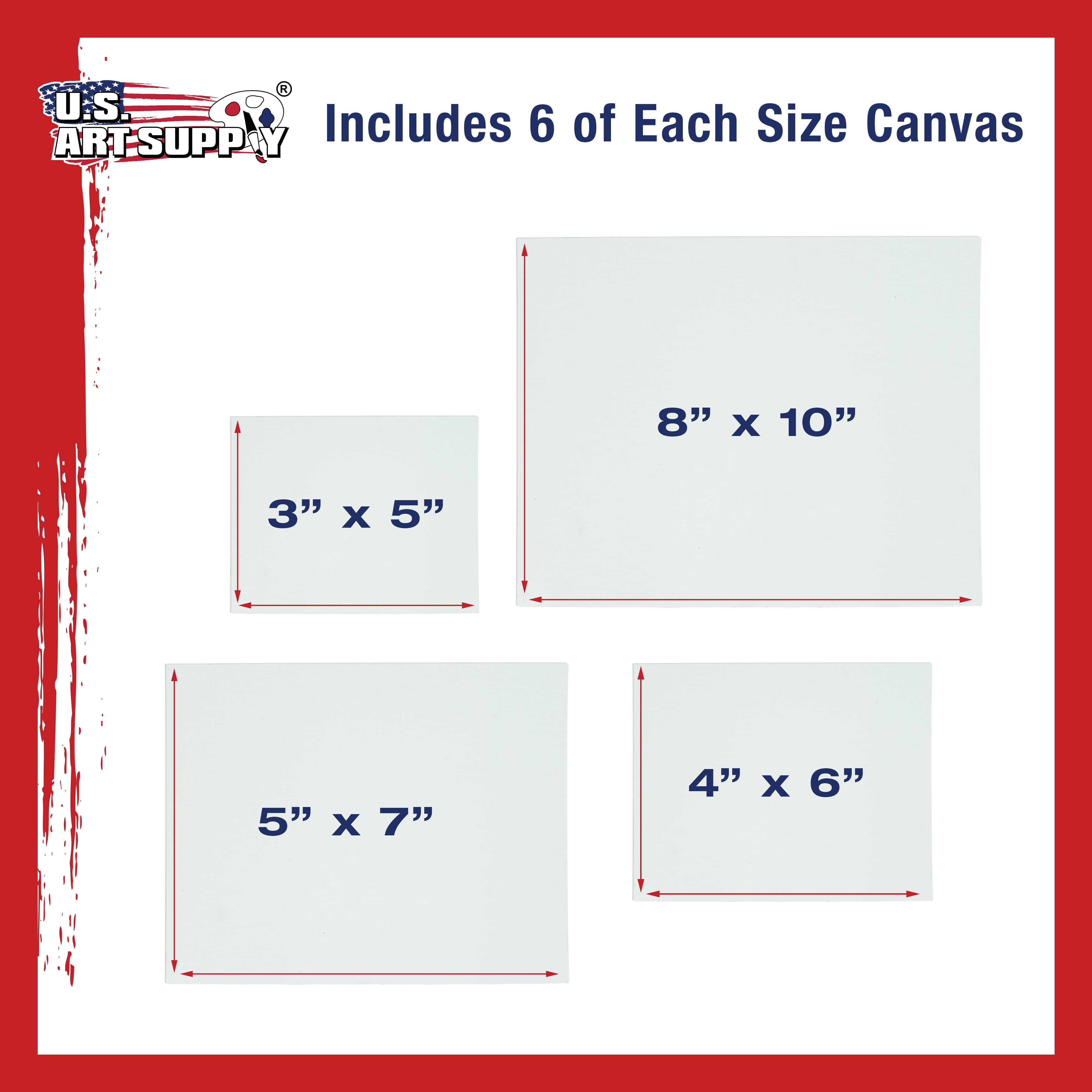 U.S. Art Supply Professional Quality Small Canvas Panel Assortment Pack ...