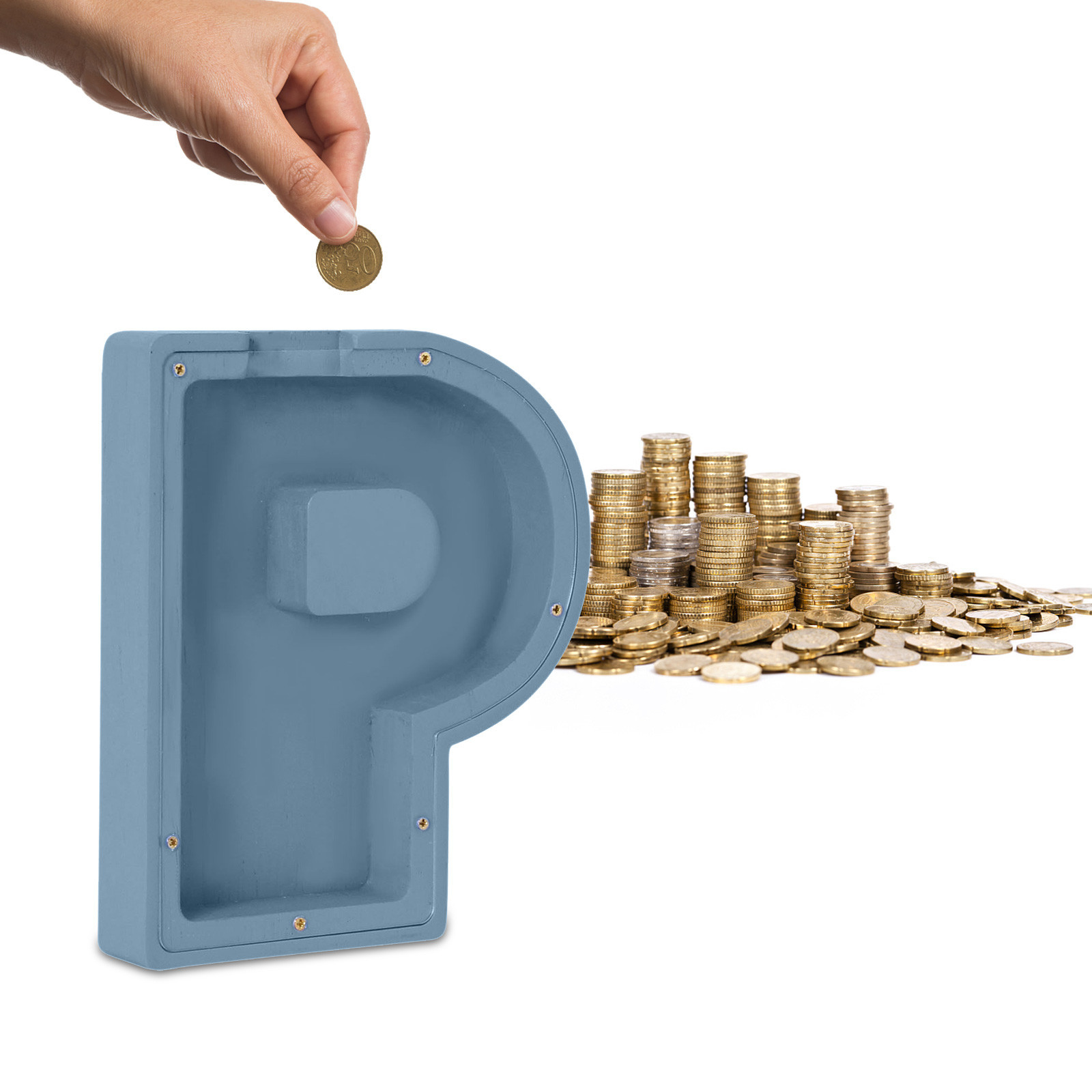 Wooden Money Bank Colored Letters Coin Bank Text Engraved Money Box ...