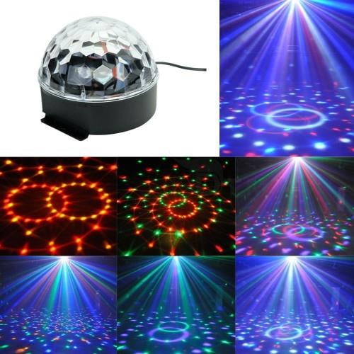 Lightahead® Bluetooth MP3 Crystal Magic Ball - 6 Color Rotating Strobe ...