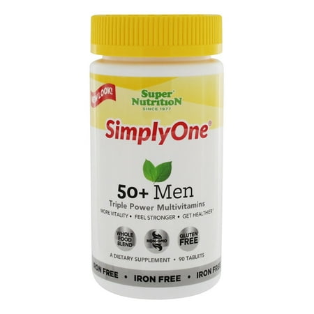Super Nutrition - Simply One 50+ Men Triple Power Multivitamins Iron Free - 90 Tablets | Walmart ...