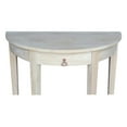 32 in. Unfinished Standard Half Moon Wood Console Table with Drawers ...
