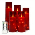 Flameless Candle Battery Powered, 5 Acrylic Flashing LED Candles With ...