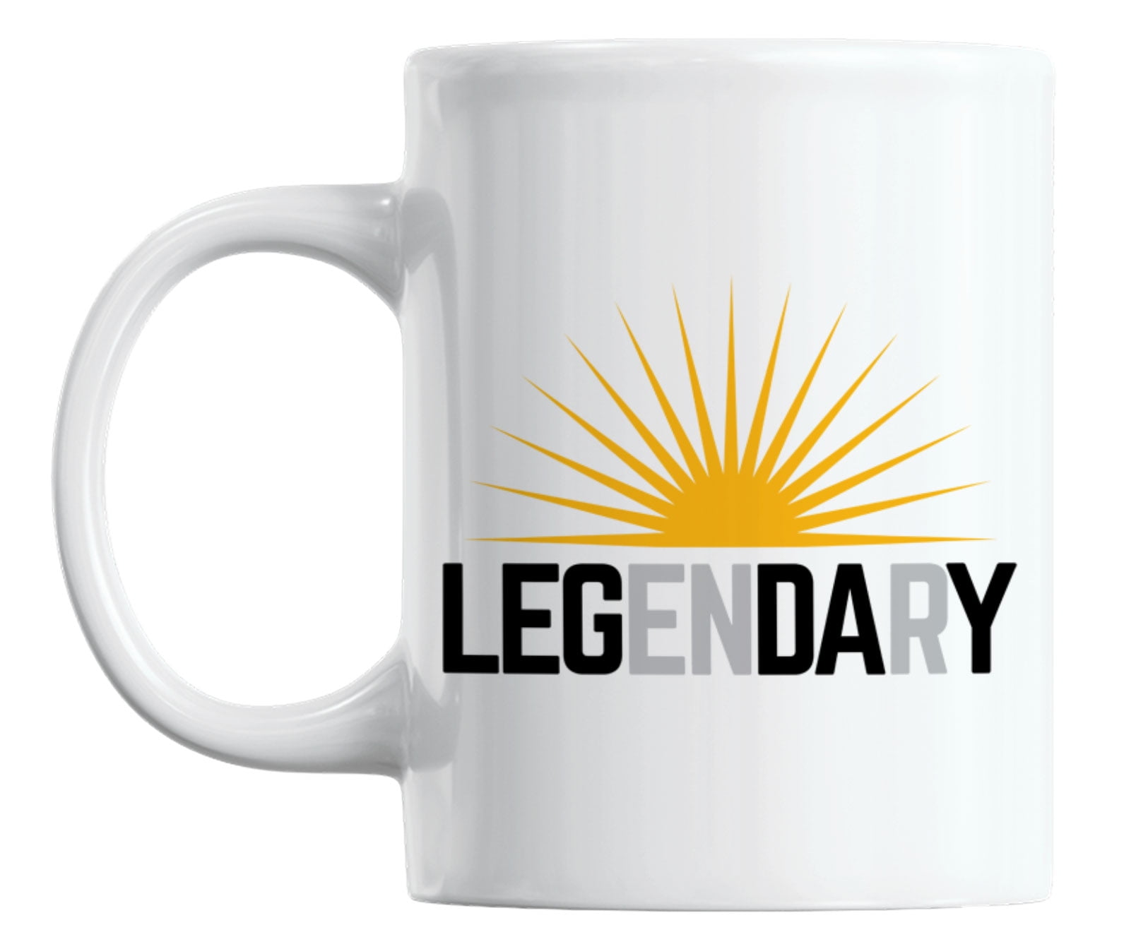 Legendary, Leg Day Exercise Themed White Ceramic Coffee & Tea Mug (11oz ...