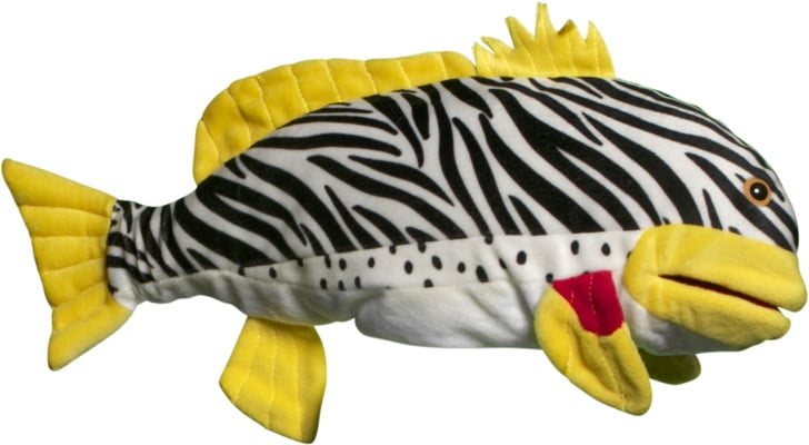 Sunny Toys NP8138 16 In. Tropical Fish - Lined Sweetlips, Animal Puppet ...