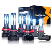 BMZONCC LED Headlight and Fog Light Bulbs, 6000K White, H13 Hi/Lo Beam ...