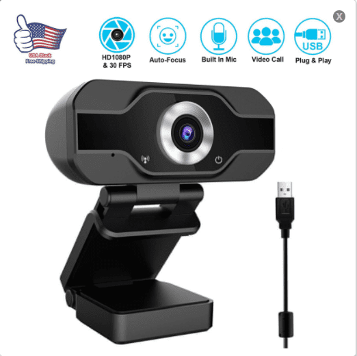 Amerteer Full HD Webcam 1080P,Streaming Camera,Webcam with Microphone ...