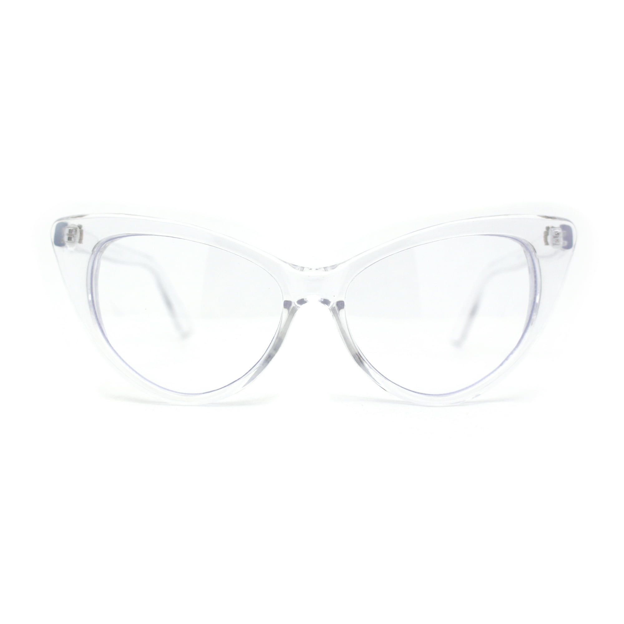 Click here for Sa106 Classy Iconic Gothic Cat Eye Clear Lens Plas... prices