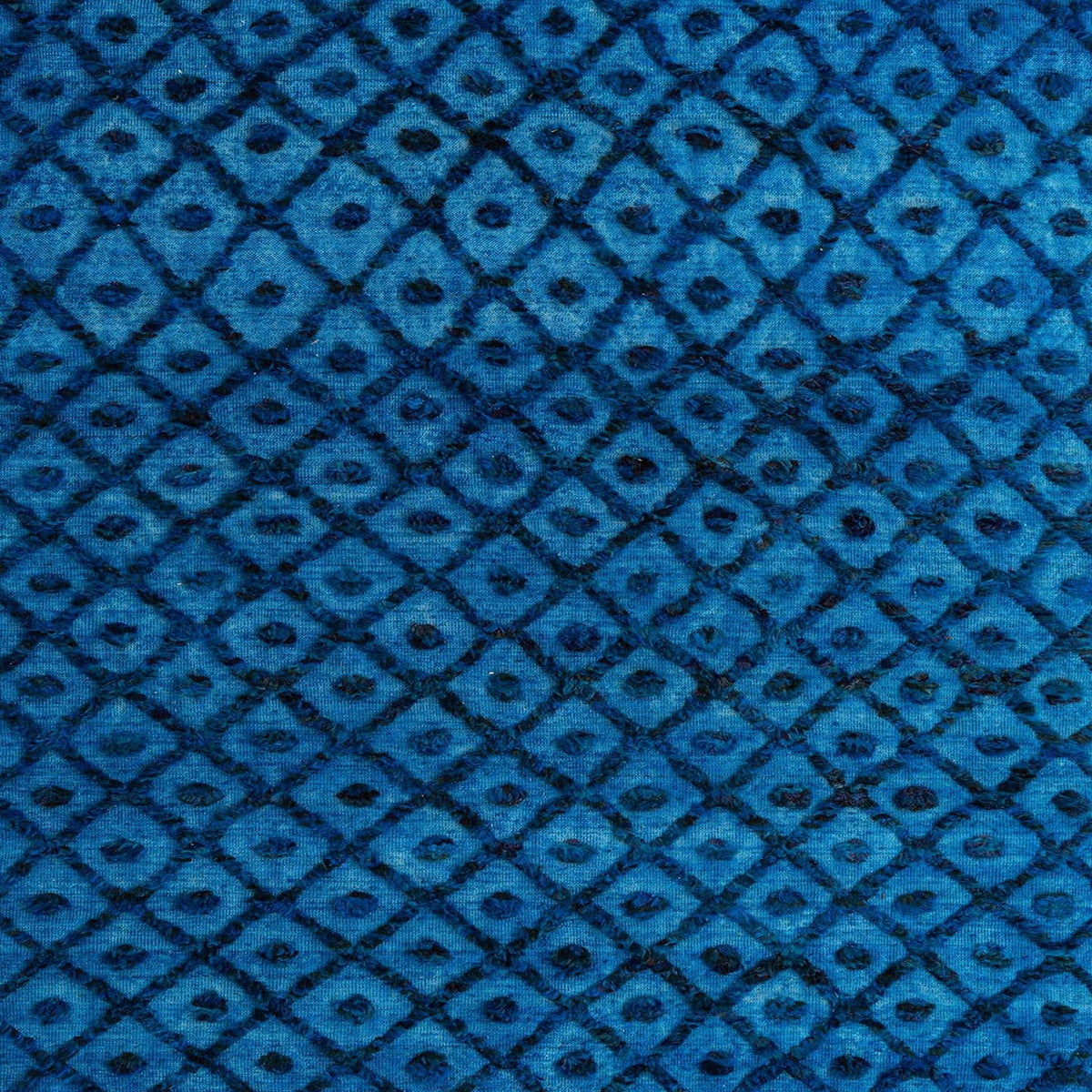 Ahgly Company Indoor Square Abstract Neon Blue Abstract Area Rugs, 4 ...