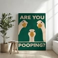 "Are You Pooping?" Whimsical Geese Bathroom Canvas Wall Art, Humorous ...