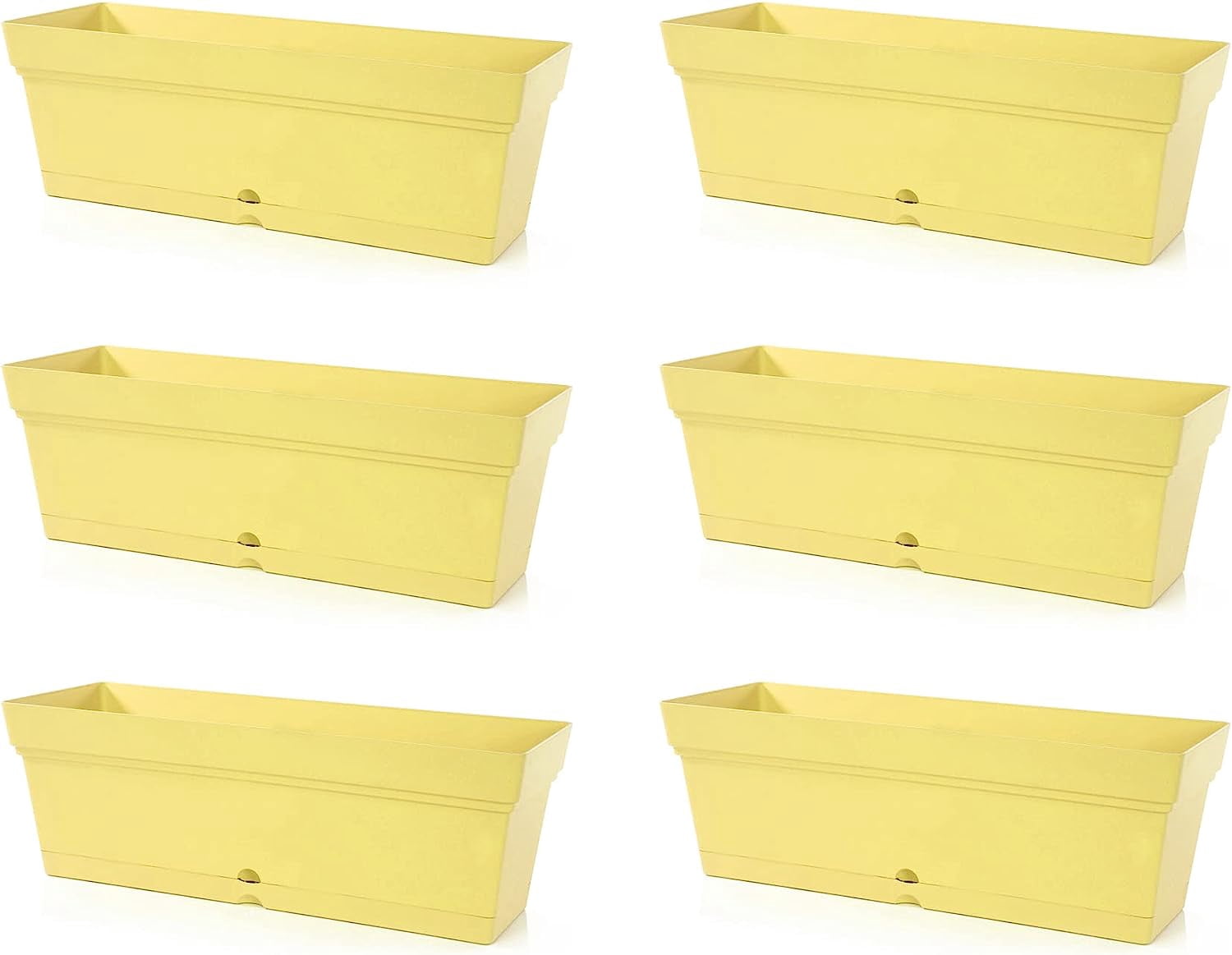 Window Box Planters 6 Pack - Bulk (Yellow 6Pk) - Walmart.com