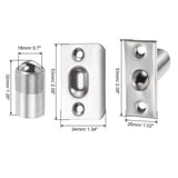 Steel Closet Door Ball Catch with Strike Cabinet Ball Latch for ...