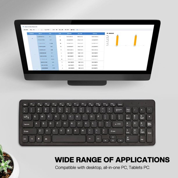 Business Keyboard 96 Keys Wireless Notebooks Ergonomic Laptop Key Board ...