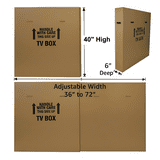 Uboxes Cardboard Flat Screen TV Moving Box, Double Wall, Fits Up to ...