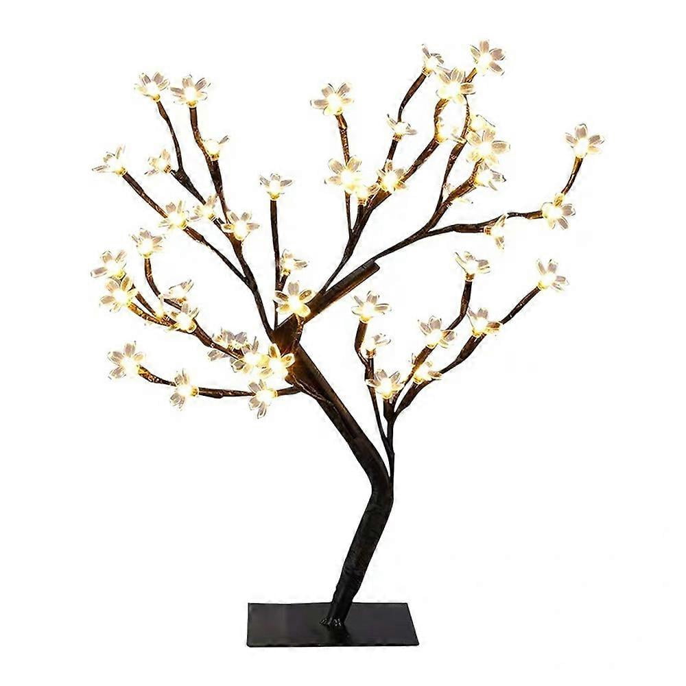 Flower pot landscape tree, 24 LED lights, metal base, warm white light ...