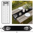 Black White Lions Table Runner Linen Burlap Table Runner 60 Inches Long ...